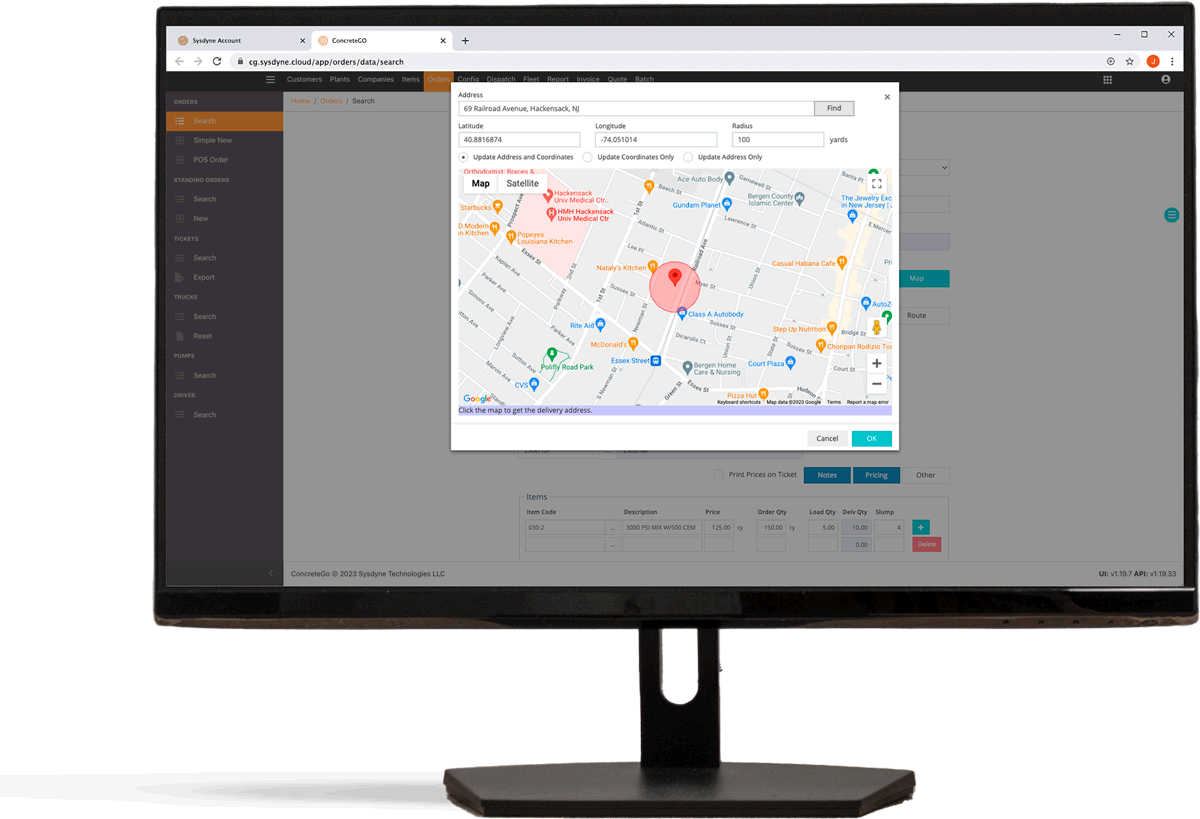 ConcreteGO Concrete Dispatch Software | Sysdyne Technologies
