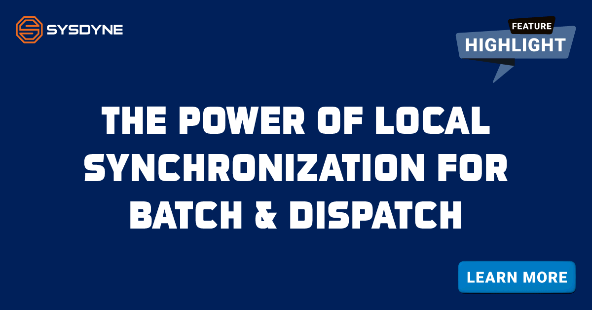 The Power of a Single Database for Dispatch and Batch: Local Ticket Synchronization